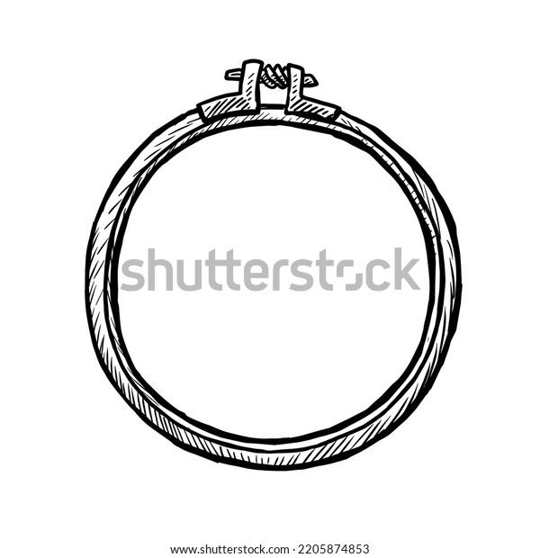 Wooden Embroidery Frame Vector Illustration On Stock Vector (Royalty ...