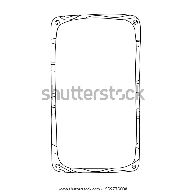 Wooden Frame Outline Text Stock Vector (Royalty Free) 1559775008 ...