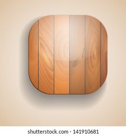 Wooden Icon Stock Vector (Royalty Free) 141910681 | Shutterstock