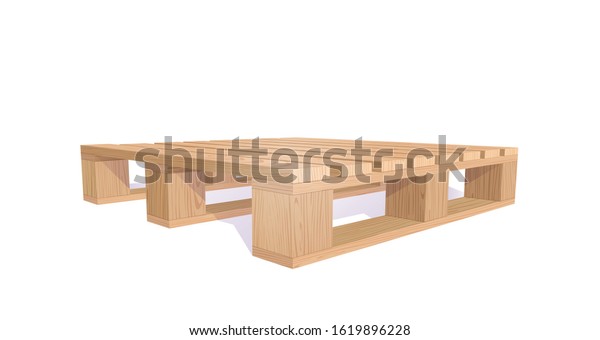 Wooden Pallet Perspective View 3d Vector Stock Vector (Royalty Free ...