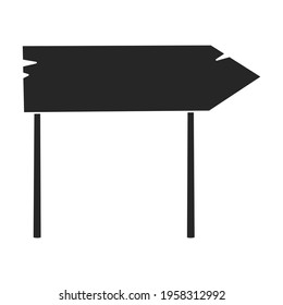 Wooden Post Vector Black Icon Vector Stock Vector (Royalty Free ...