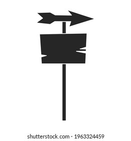 Wooden Post Vector Black Icon Vector Stock Vector (Royalty Free ...