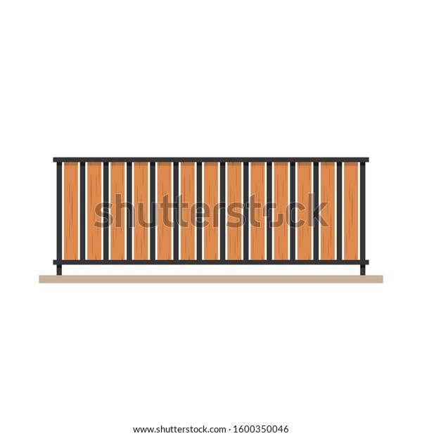 Wooden Railing Railing Vector Railing On Stock Vector (Royalty Free ...