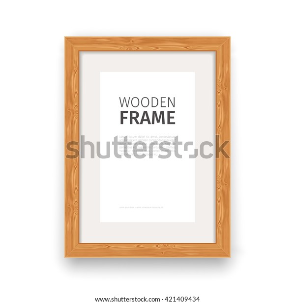 Wooden Rectangle Frame Natural Used Pattern Stock Vector (Royalty Free ...