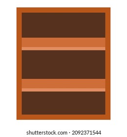 Wooden Shelf Flat Clipart Vector Illustration Stock Vector (Royalty ...