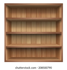 Wooden Shelf Vector Your Design Stock Vector (Royalty Free) 208500790 ...