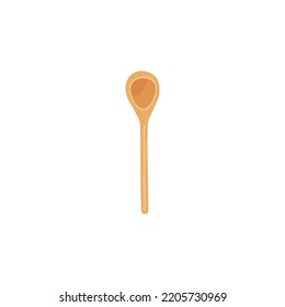 Wooden Spoon Icon Flat Style Design Stock Vector (Royalty Free ...