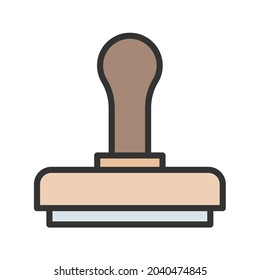 Wooden Stamp Icon Vector Image Can Stock Vector (Royalty Free ...