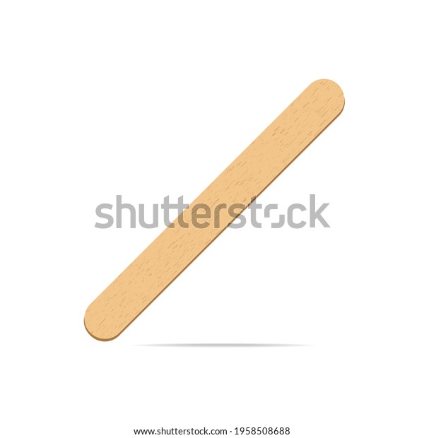 Wooden Texture Stick Realistic Style On Stock Vector (Royalty Free ...