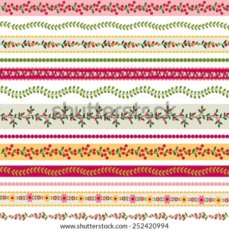Woodland Borders Stock Vector (Royalty Free) 252420994 - Shutterstock
