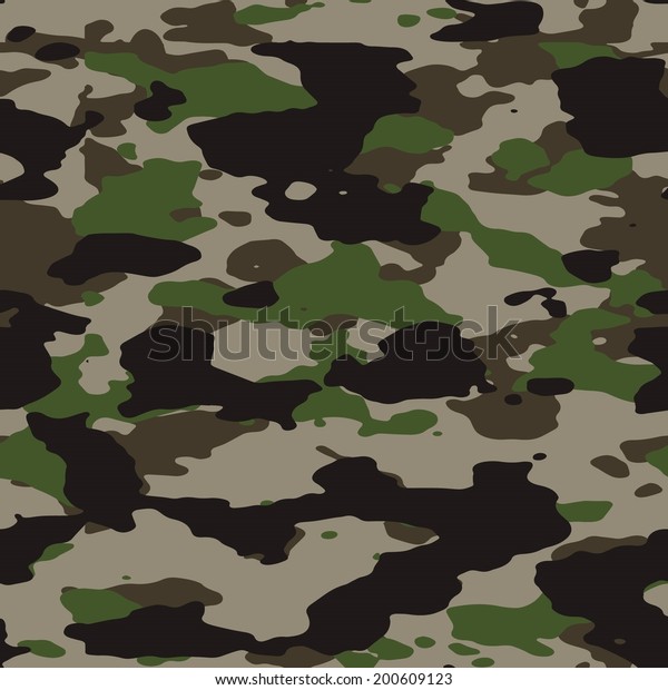 Woodland Camo Seamless Texture Vector 200 Stock Vector (Royalty Free ...