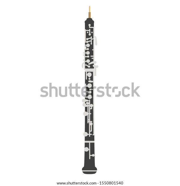 Woodwind Instruments Oboe Illustration Oboe Isolated Stock Vector ...