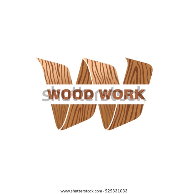 Woodwork Logo Design Stock Vector (Royalty Free) 525331033