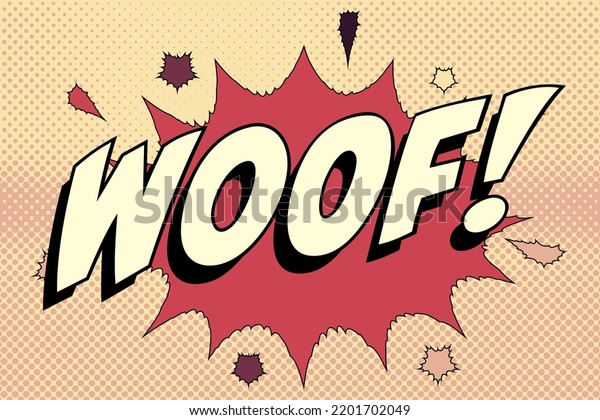 Woof Abstract Cartoon Frame Vector Background Stock Vector (Royalty ...