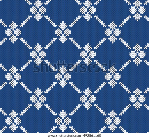 Wool Sweater Design Seamless Knitting Pattern Stock Vector (Royalty ...
