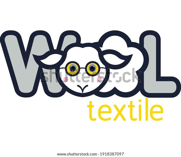 Wool Textile Logotype Logo Sheeplogo Carton Stock Vector (Royalty Free ...