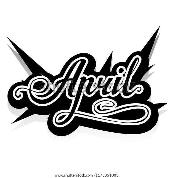 Word April Vector Lettering: vector de stock (libre de regalías ...