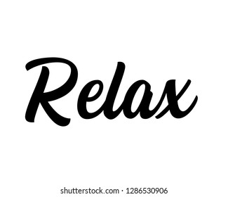 Word Art Design Graphic Vector Relax Stock Vector (Royalty Free ...