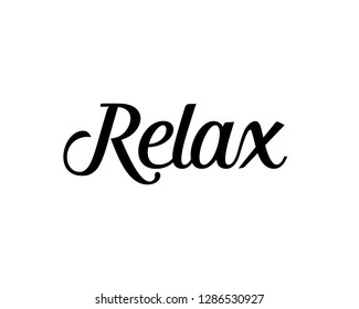 Word Art Design Graphic Vector Relax Stock Vector (Royalty Free ...