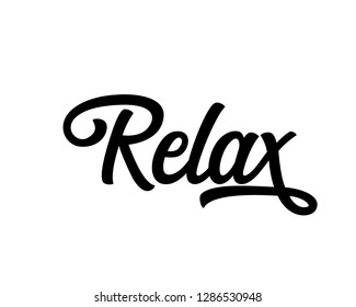 Word Art Design Graphic Vector Relax Stock Vector (Royalty Free ...
