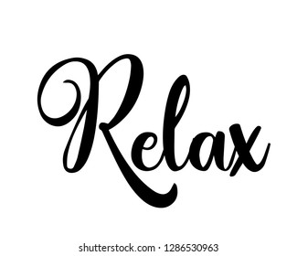 Word Art Design Graphic Vector Relax Stock Vector (Royalty Free ...