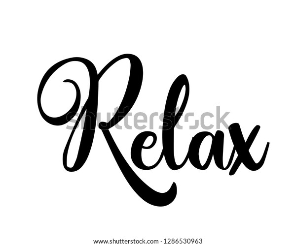 Word Art Design Graphic Vector Relax Stock Vector (Royalty Free) 1286530963