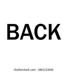 Word Back Isolated On White Background Stock Vector (Royalty Free ...