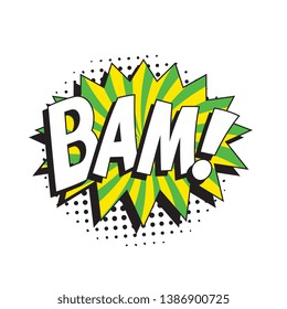 Word Bam Retro Comic Speech Bubble Stock Vector (Royalty Free ...