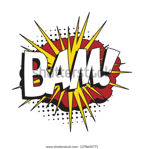 Word Bam Retro Comic Speech Bubble Stock Vector (Royalty Free ...