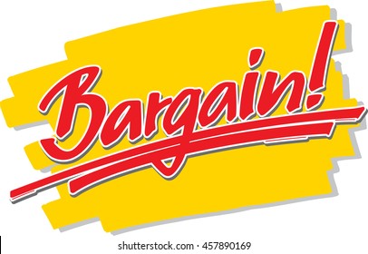 Word Bargain Hand Written Front Brush Stock Vector (Royalty Free ...