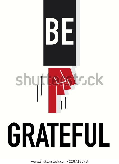 Word Be Grateful Vector Illustration Stock Vector (Royalty Free ...