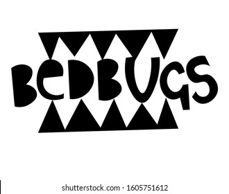 Word Bedbug English Stylized Jaws On Stock Vector (Royalty Free ...