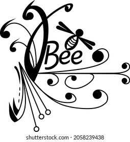 Word Bee Decoration Stock Vector (Royalty Free) 2058239438 | Shutterstock