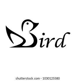 Word Bird Logo Design Stock Vector (Royalty Free) 1030125580 | Shutterstock