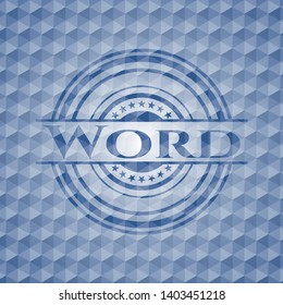 Word Blue Hexagon Emblem Vector Illustration Stock Vector (Royalty Free ...