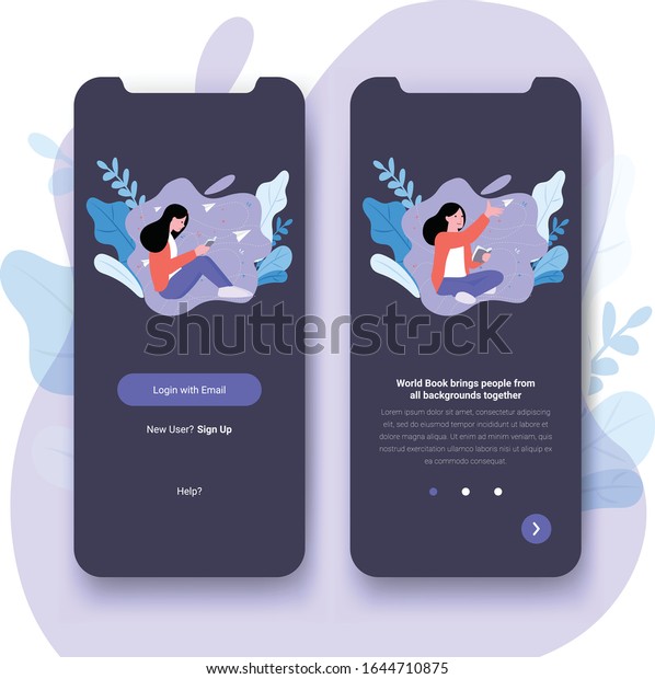 Word Book Ux Ui Gui Design Stock Vector (Royalty Free) 1644710875 ...