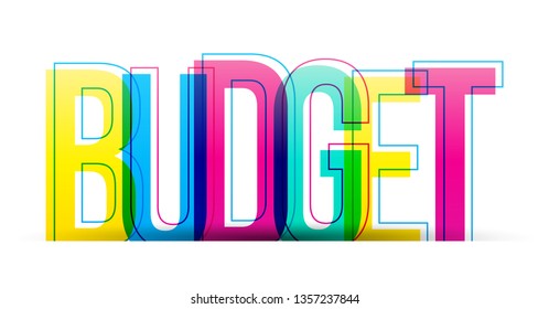 Word Budget Vector Letters Isolated On Stock Vector (Royalty Free ...