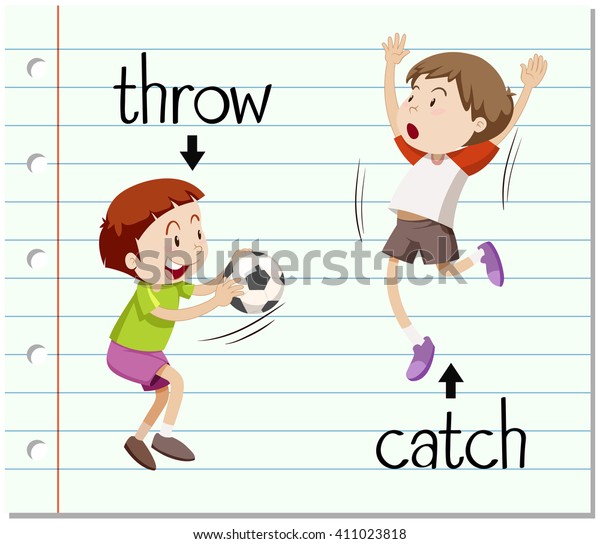 Word Card Throw Catch Illustration Stock Vector (Royalty Free ...