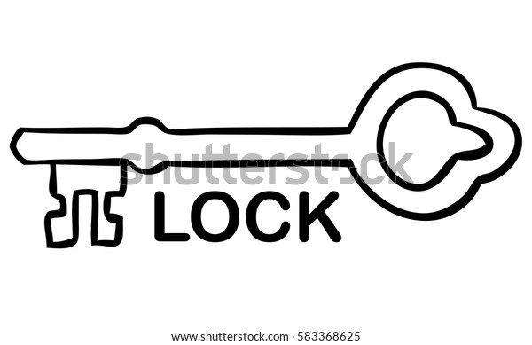 Word Cartoon Key Lock Stock Vector (Royalty Free) 583368625 | Shutterstock