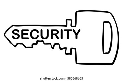 Word Cartoon Key Security Stock Vector (Royalty Free) 583368685 ...