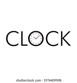 Word Clock Clock Embedded Onto Letter Stock Vector (Royalty Free ...