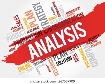 Word Cloud Analysis Related Tags Stock Vector (Royalty Free) 267557900 ...