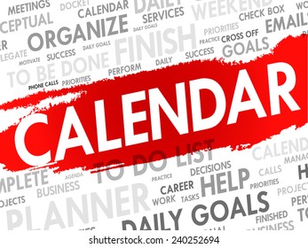 Word Cloud Calendar Related Items Vector Stock Vector (Royalty Free ...