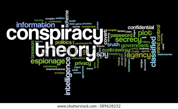 Word Cloud Containing Words Related Conspiracy Stock Vector (Royalty ...