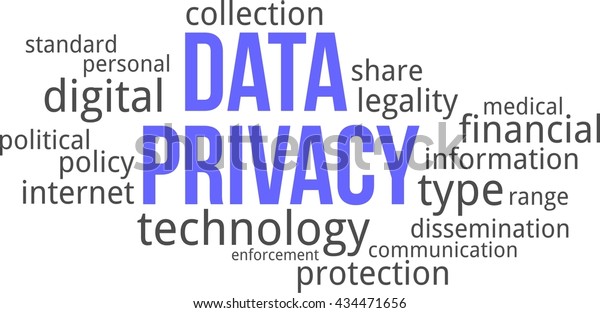 Word Cloud Data Privacy Related Items: เวกเตอร์สต็อก (ปลอดค่าลิขสิทธิ์ ...
