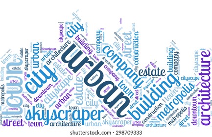 Word Cloud Form Abstract Cityscape Stock Vector (Royalty Free ...