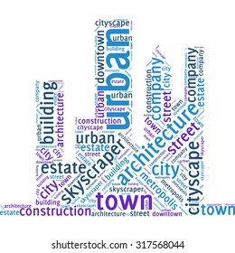 Word Cloud Form Abstract Cityscape Stock Vector (Royalty Free ...