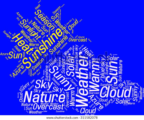 Word Cloud Form Abstract Yellow Sun Stock Vector (Royalty Free ...