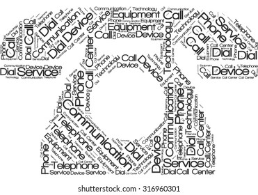Word Cloud Form Old Telephone Stock Vector (Royalty Free) 316960301 ...