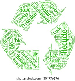 Word Cloud Form Recycle Symbol Stock Vector (Royalty Free) 304776176 ...